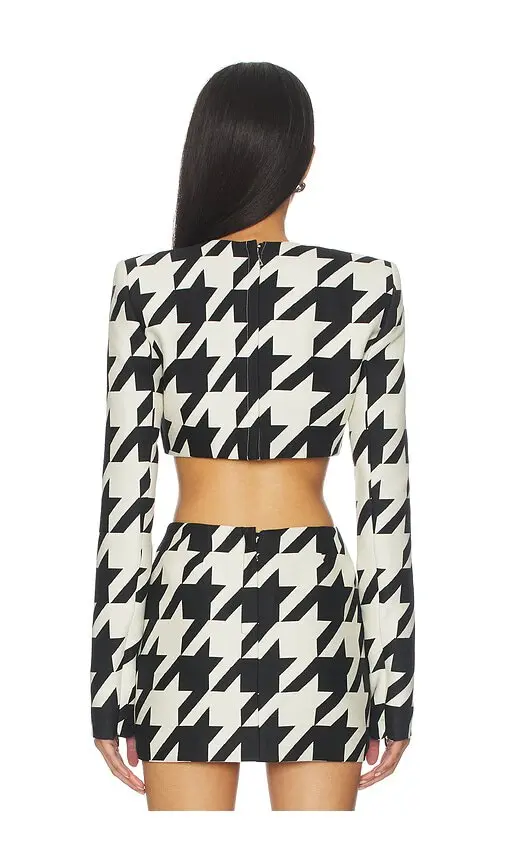 LAQUAN SMITH Cropped Shoulder Pad Top