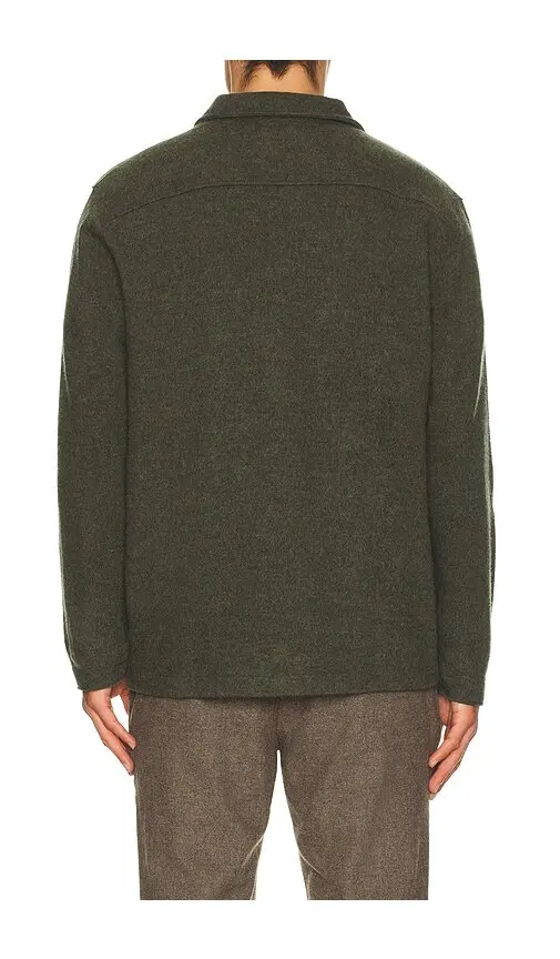 Marine Layer Boiled Wool Overshirt - Olive