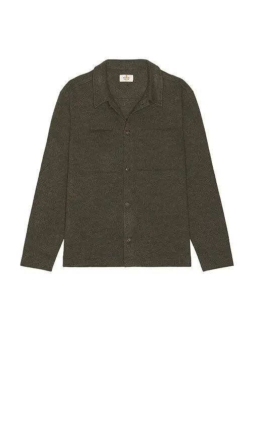 Marine Layer Boiled Wool Overshirt - Olive