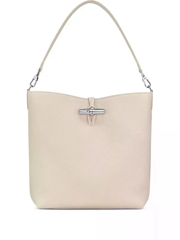 Longchamp Le Roseau Grained-leather Shoulder Bag - Neutrals