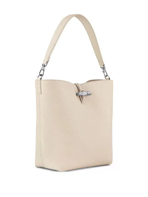 Longchamp Le Roseau Grained-leather Shoulder Bag - Neutrals