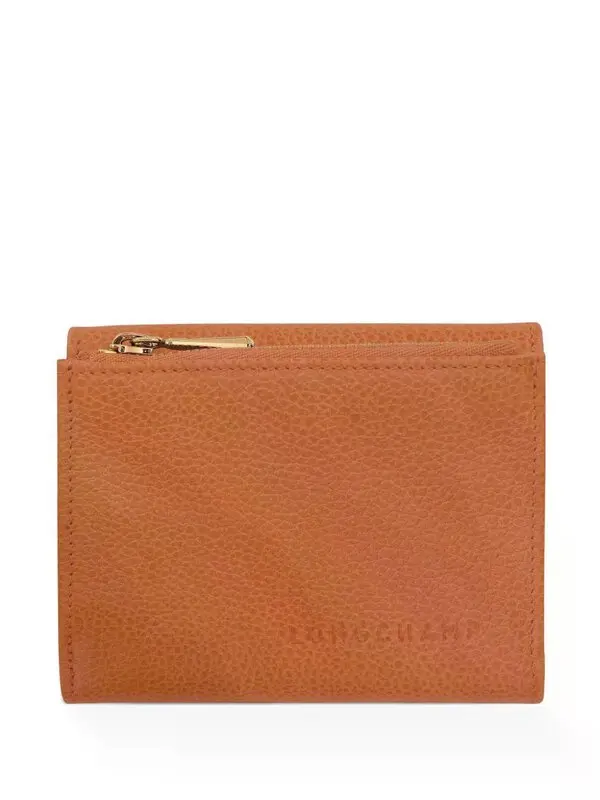 Longchamp Le Foulonné Zipped Compact Wallet - Brown