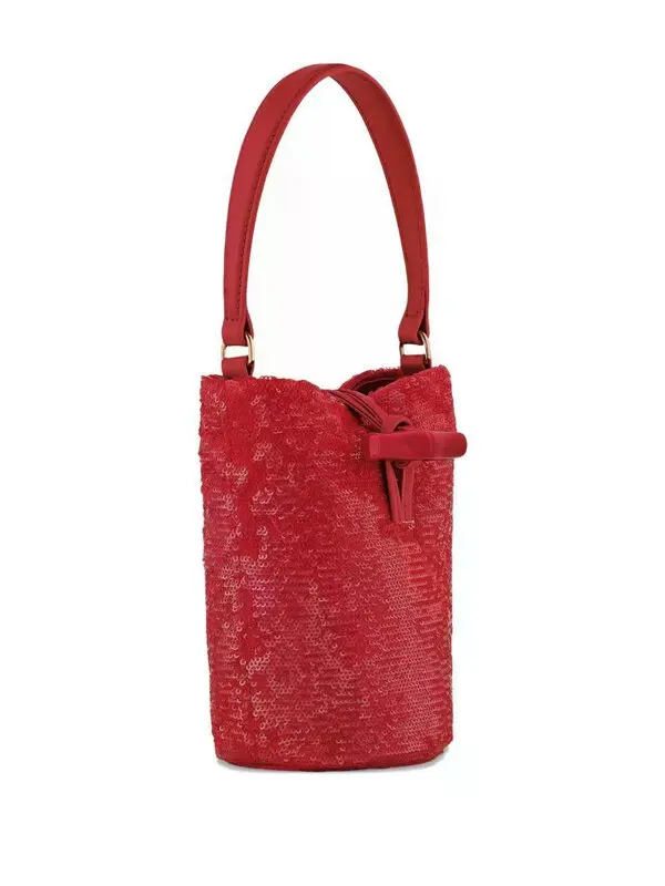 Longchamp Mini Le Roseau Sequin-embellished Bucket Bag