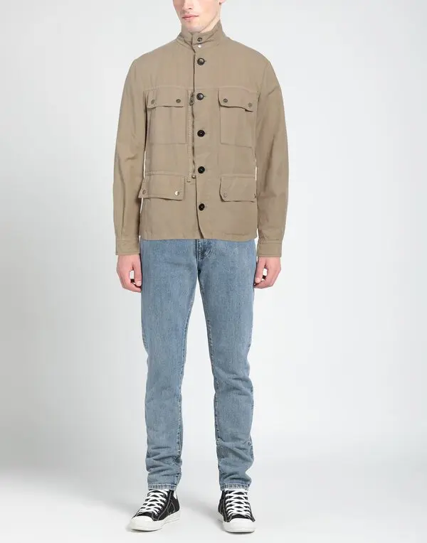 Peuterey Jacket In Cotton And Linen - Beige