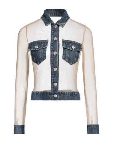 Coperni Two-tone Tulle And Denim Shirt