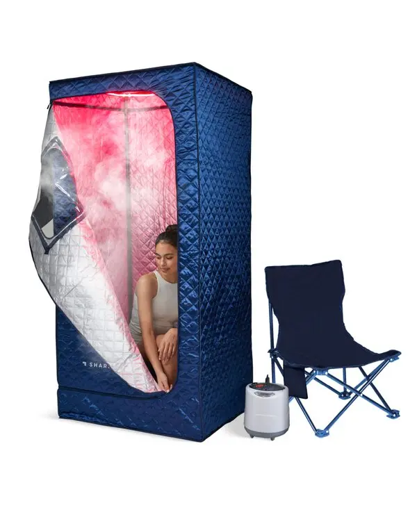 SHARPER IMAGE Steam Sauna And Red Light Therapy Portable Spa - Navy