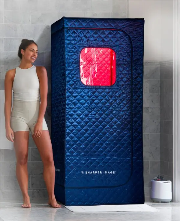 SHARPER IMAGE Steam Sauna And Red Light Therapy Portable Spa