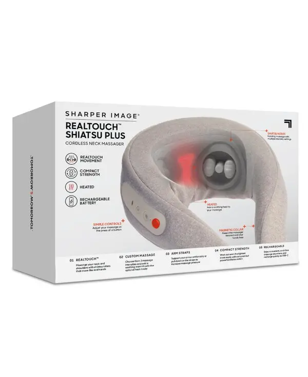 SHARPER IMAGE Realtouch Shiatsu Plus Cordless Neck Massager