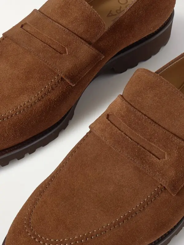 MAJORDOME M08 Suede Penny Loafers