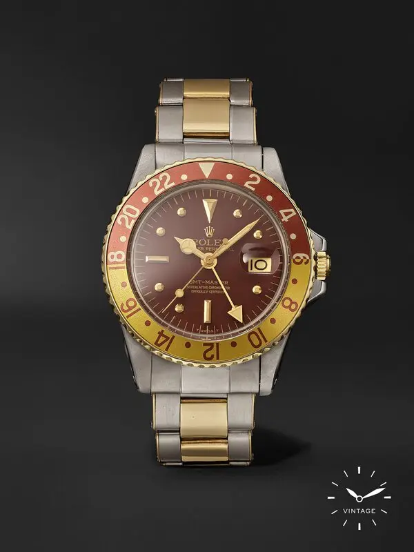 KEEPER VINTAGE Automatic 41mm Stainless Steel And 18-karat Gold Watch - Brown