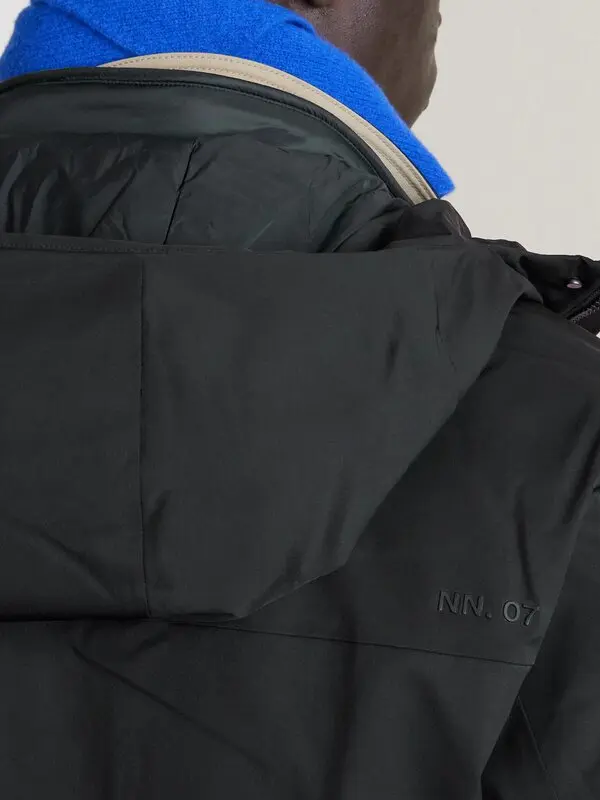 Nn07 Blake 8240 Padded Recycled-twill Parka - Black