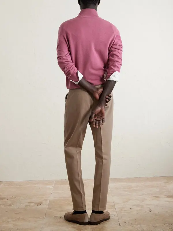 Brunello Cucinelli Cashmere Half-zip Sweater - Pink