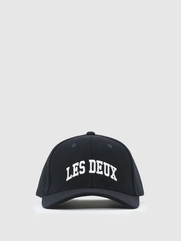 LES DEUX Wool Baseball Cap - Dark Navy