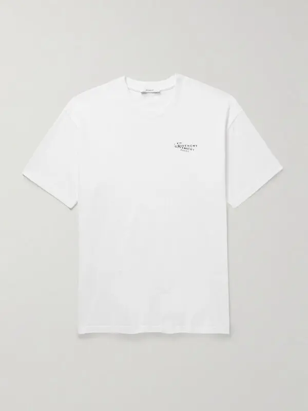 Givenchy Logo-print Cotton-jersey T-shirt - White