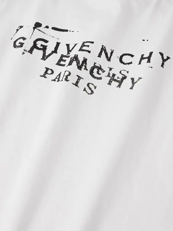 Givenchy Logo-print Cotton-jersey T-shirt - White