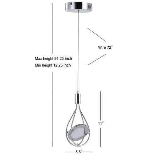 JONATHAN Y Orion Adjustable Modern Integrated 1-light Cluster Led Metal Pendant