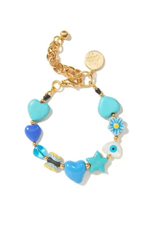 VENESSA ARIZAGA Icy Heart Charm Bracelet - Blue