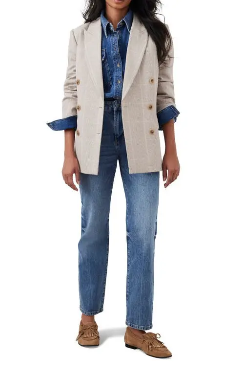 Mint Velvet Checked Double Breasted Blazer