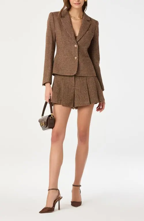 Astr The Label Houndstooth Fitted Blazer