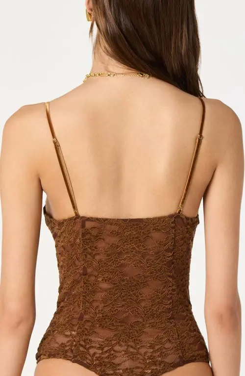 Astr The Label Lace Bodysuit - Brown