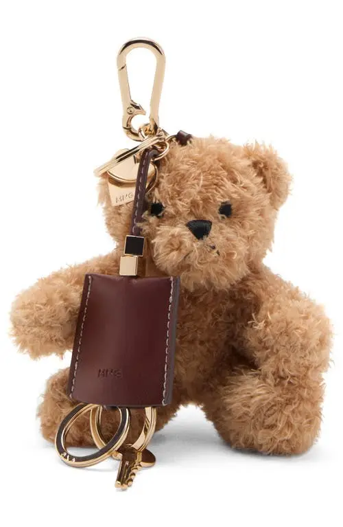 Mango Plush Bear Keyring - Medium Brown