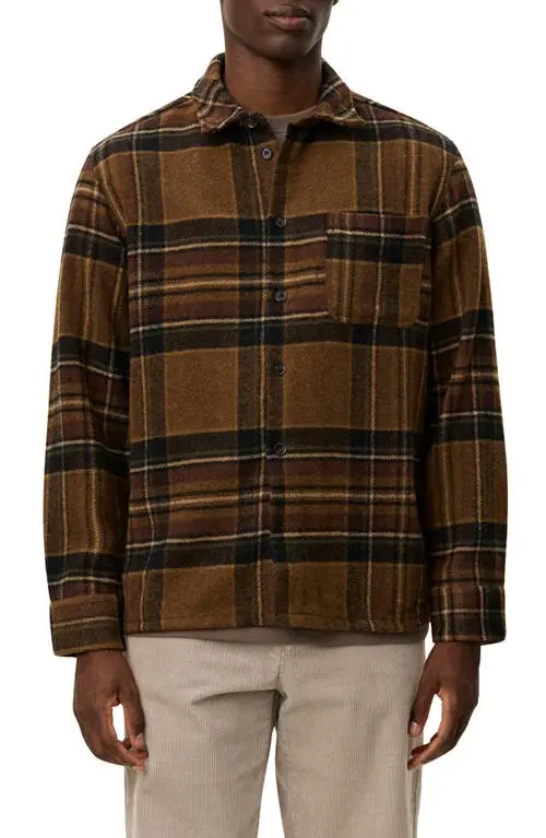 LES DEUX Kaleb Check Wool Blend Overshirt