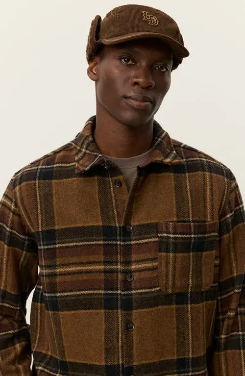 LES DEUX Kaleb Check Wool Blend Overshirt