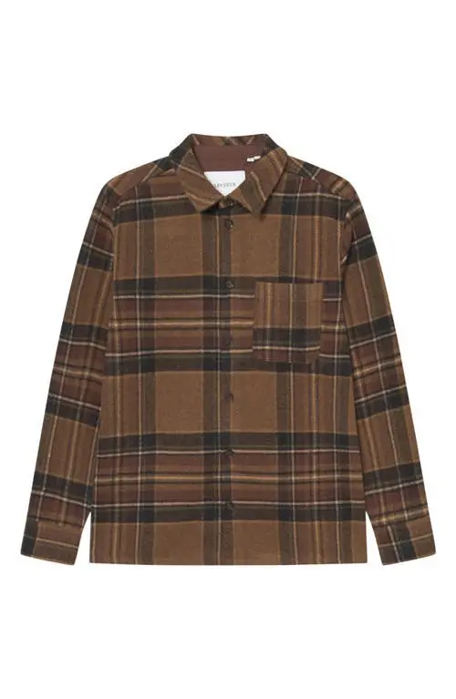 LES DEUX Kaleb Check Wool Blend Overshirt