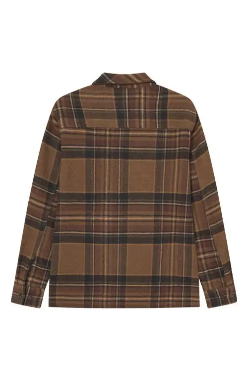 LES DEUX Kaleb Check Wool Blend Overshirt