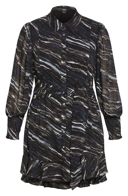 City Chic Jianna Tie Waist Shirt Dress