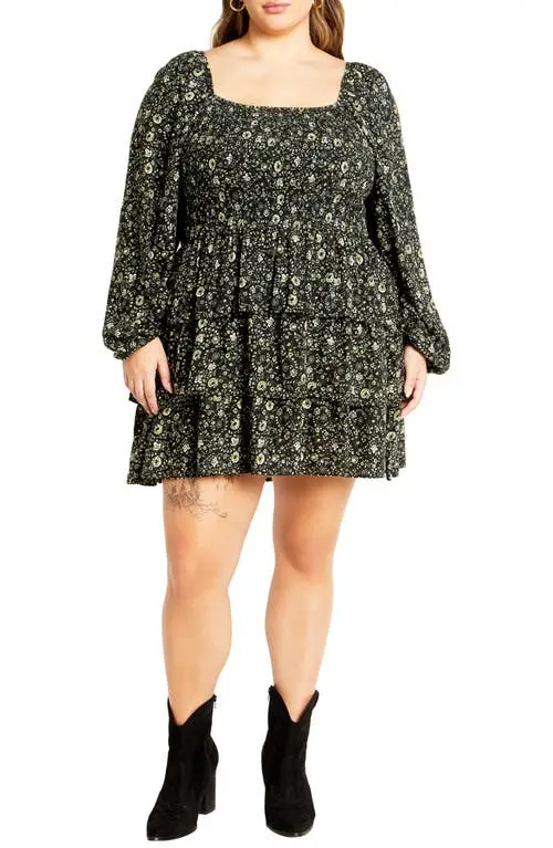 City Chic Piper Floral Minidress