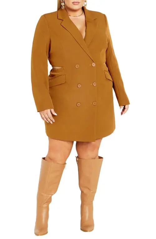 City Chic Side Cut Out Blazer Dress