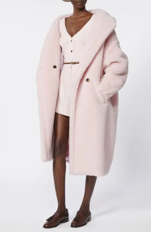 Max Mara Oversized Double-breasted Alpaca-blend Coat - Pink