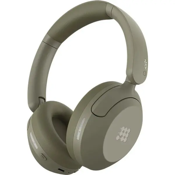 CUBITT Power Headphones With Hybrid Anc, 60h Battery, Foldable Design & Immersive Sound For Travel, Work - Green