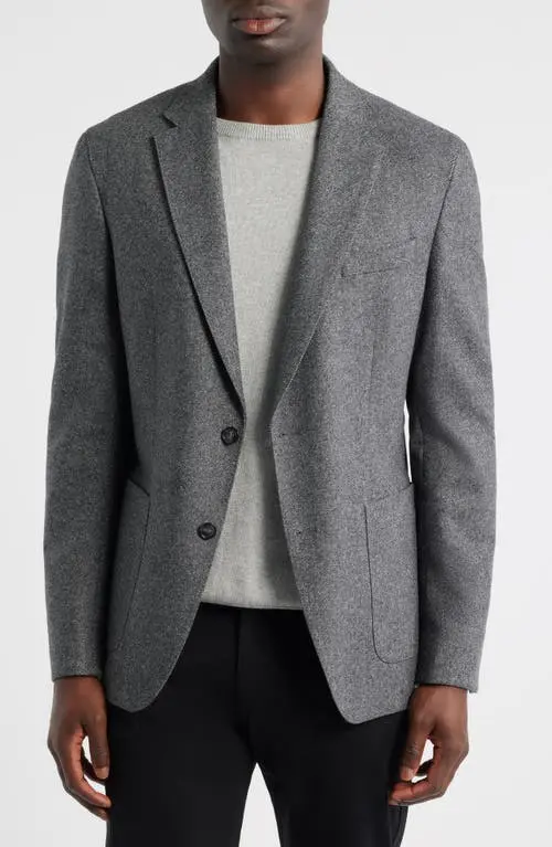 BOSS Hutson Slim-fit Wool-blend Jacket - Medium Grey