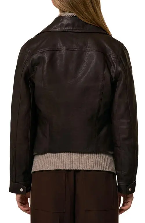 REISS Lidia Leather Moto Jacket