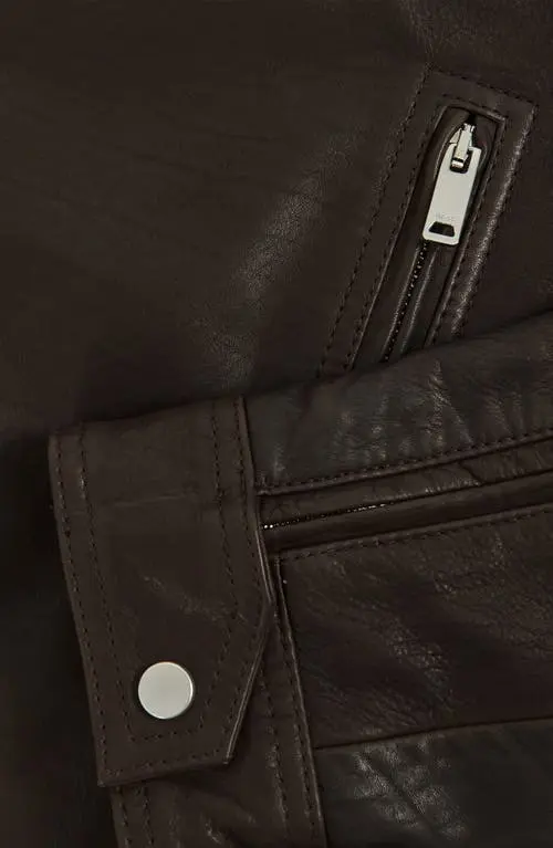 REISS Lidia Leather Moto Jacket