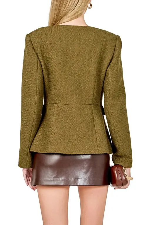 Endless Rose Collarless Blazer - Khaki