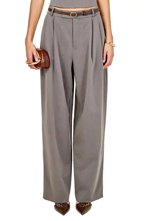 Endless Rose Pleat Front Wide Leg Trousers