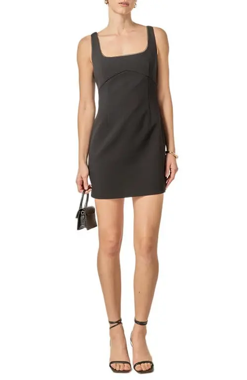 Endless Rose Lace-trimmed Mini Sheath Dress - Black