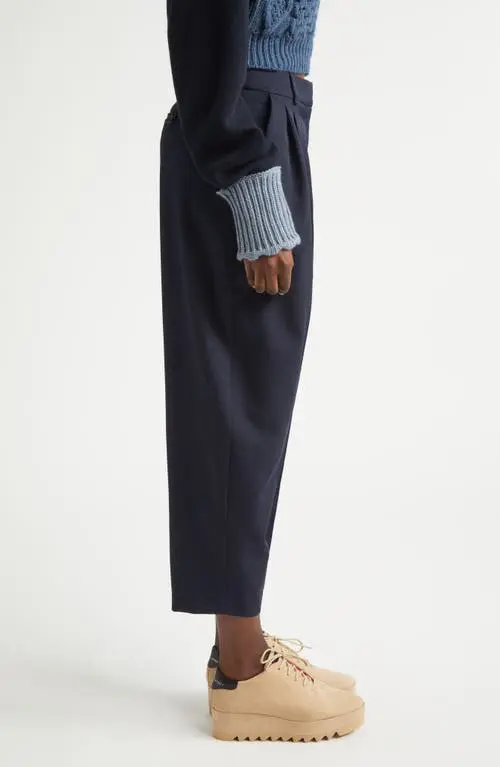 Stella McCartney Tailored Wool Balloon Leg Trousers - Ink