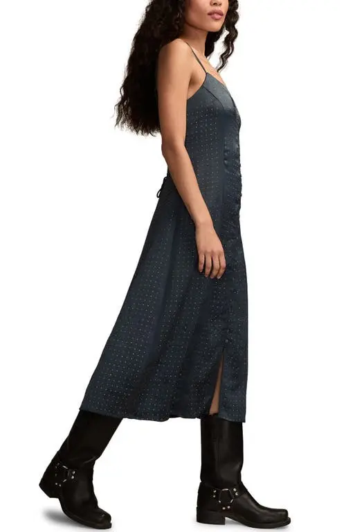 Lucky Brand Embellished Button-up Midi Dress