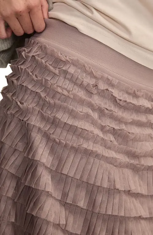 Lucky Brand Tiered Ruffle Tulle Maxi Skirt
