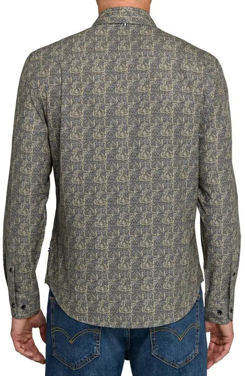 BROOKLYN BRIGADE Printed Woven Long Sleeve Shirt