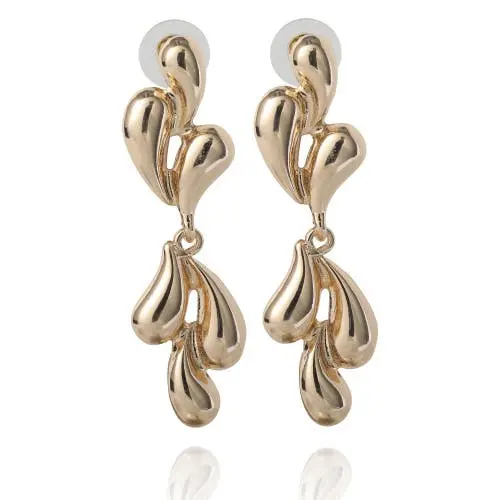 Bcbgmaxazria Sculptural Heart Drop Earrings - Gold