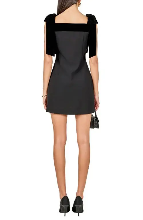 Endless Rose Velvet Trim Bow Minidress