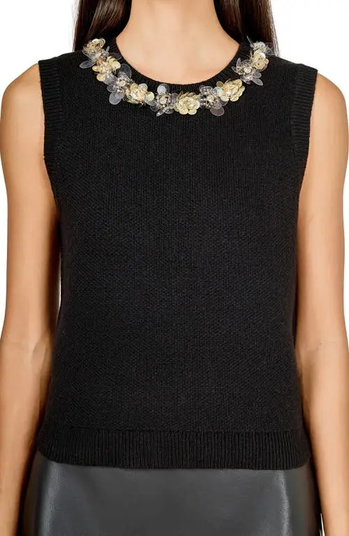 Endless Rose Jewel Trim Sweater Tank