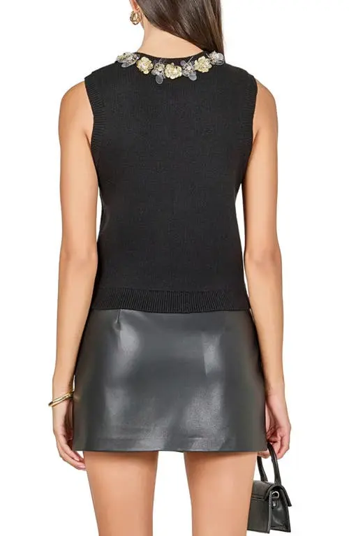 Endless Rose Jewel Trim Sweater Tank