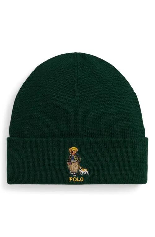 Ralph Lauren Cotton Knit Beanie - Moss Agate