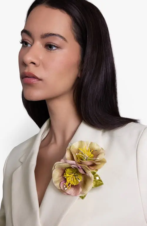 HELENA SIMON Hellebore Floral Brooch